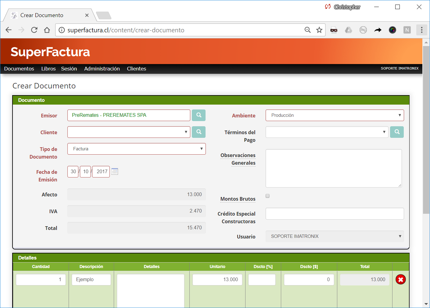 Facturador Web – SuperFactura